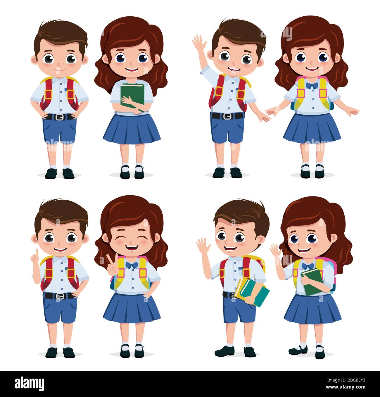 Kids school uniform class Stock Vector Images - Alamy