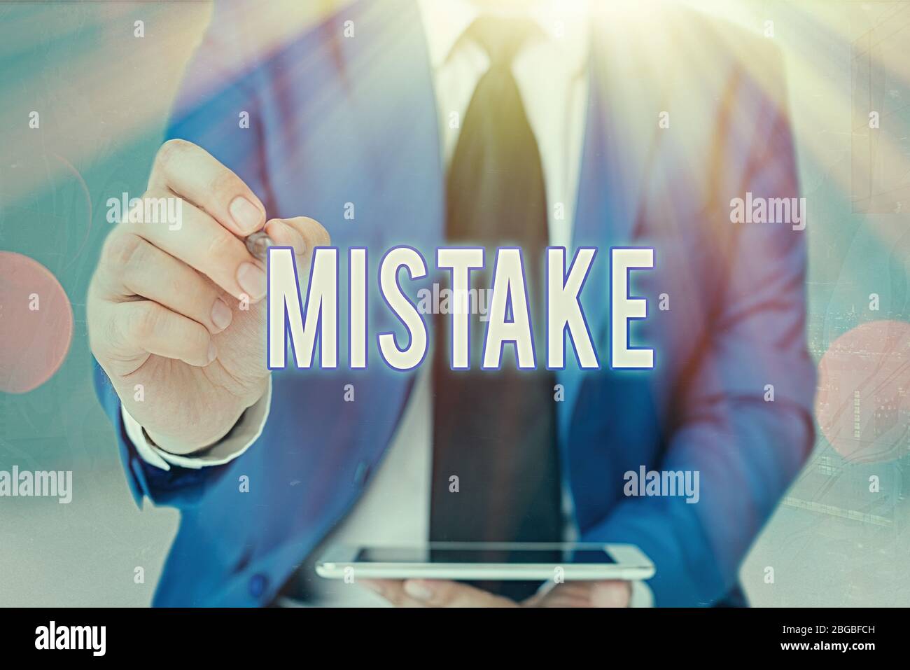 Word writing text Mistake. Business photo showcasing Something not ...