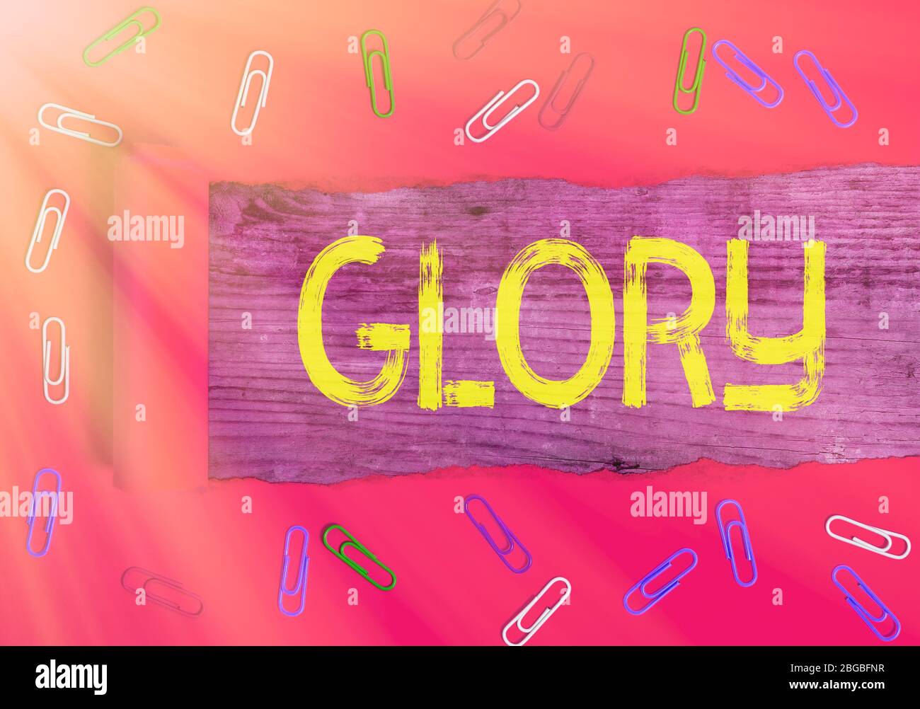 Conceptual hand writing showing Glory. Concept meaning high renown or ...