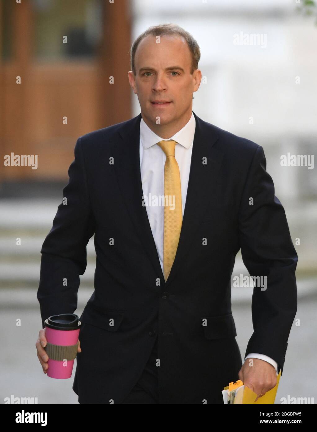 Foreign Secretary, Dominic Raab arrives in Downing Street, London Stock ...