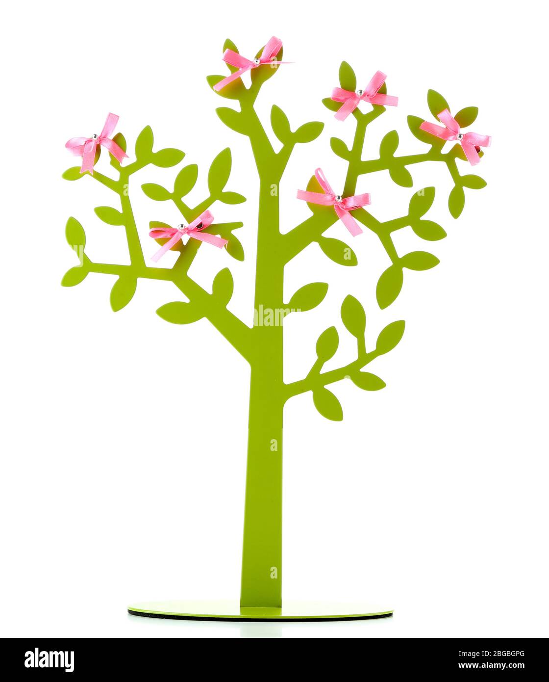 Decorative tree with bows, isolated on white Stock Photo - Alamy