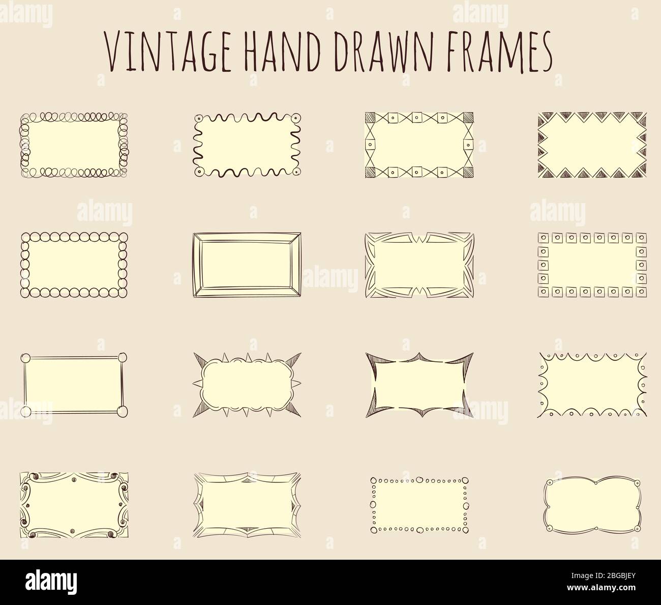 Vintage outline frame hi-res stock photography and images - Alamy