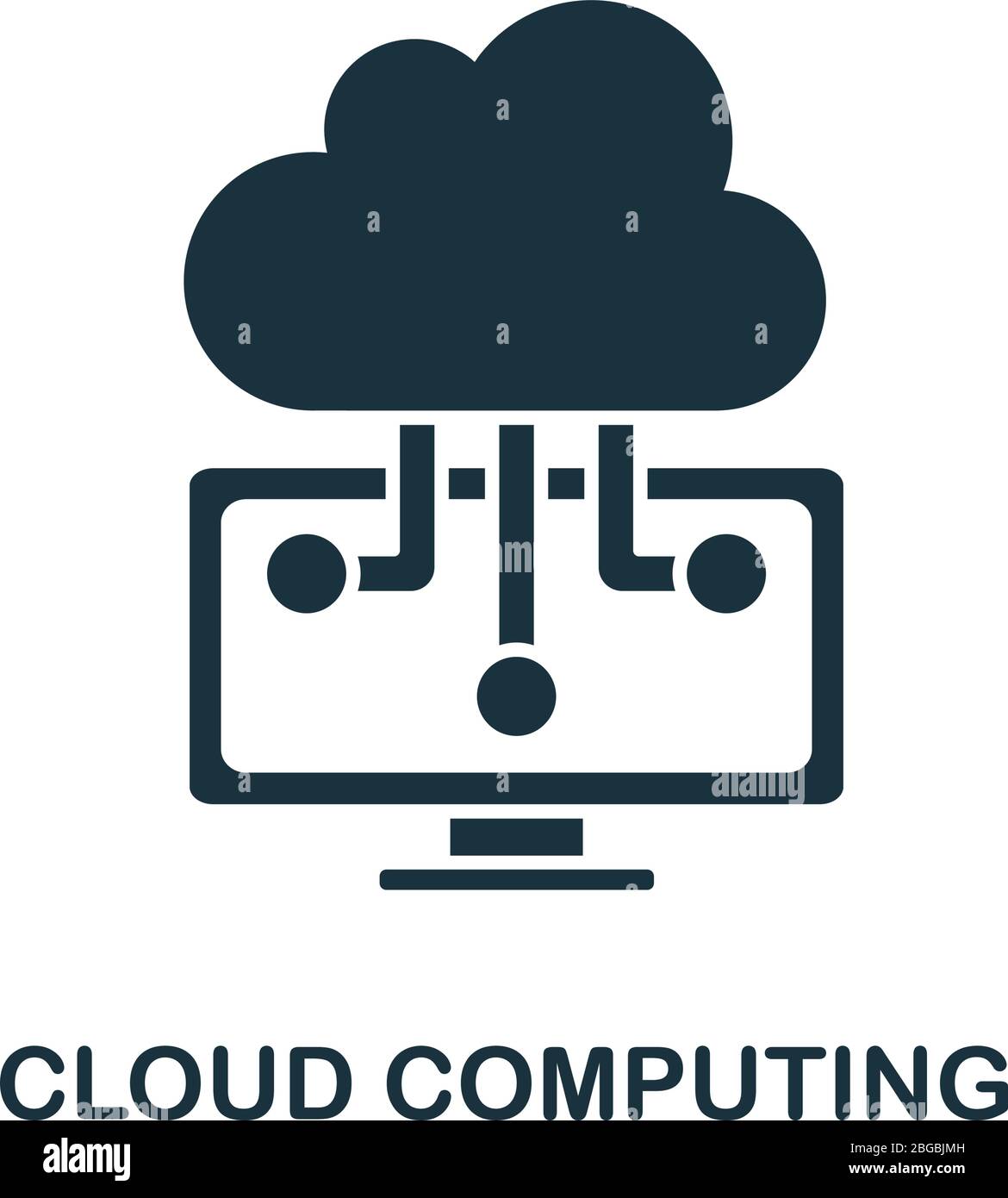Cloud Computing icon from digitalization collection. Simple line Cloud ...