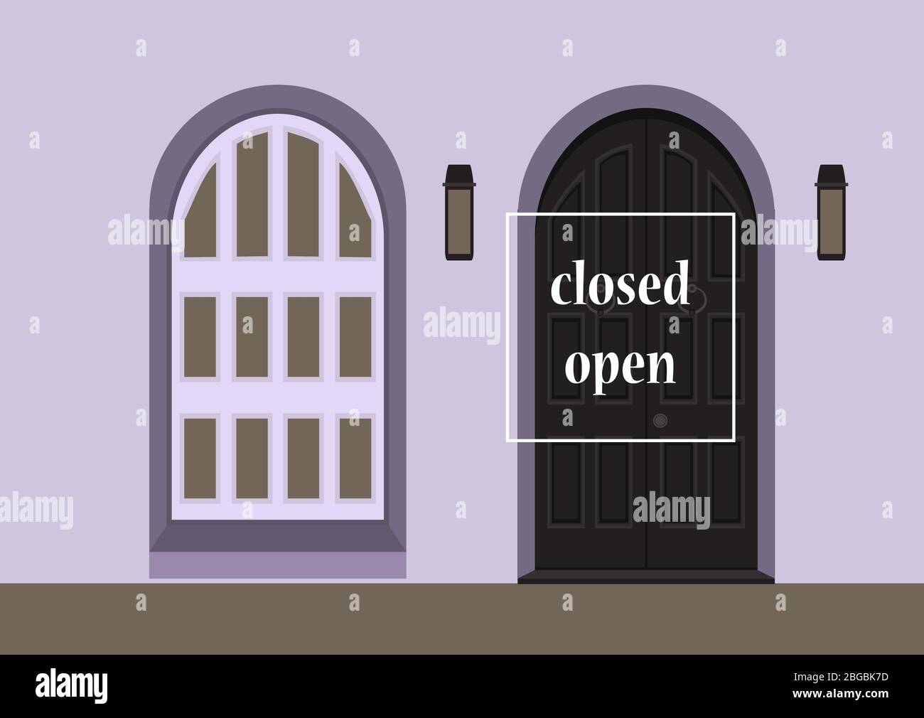 Apartment building with door front with doorstep and steps porch ...