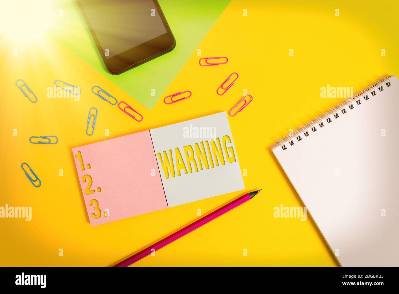 Writing note showing Warning. Business concept for Advice Sign for ...