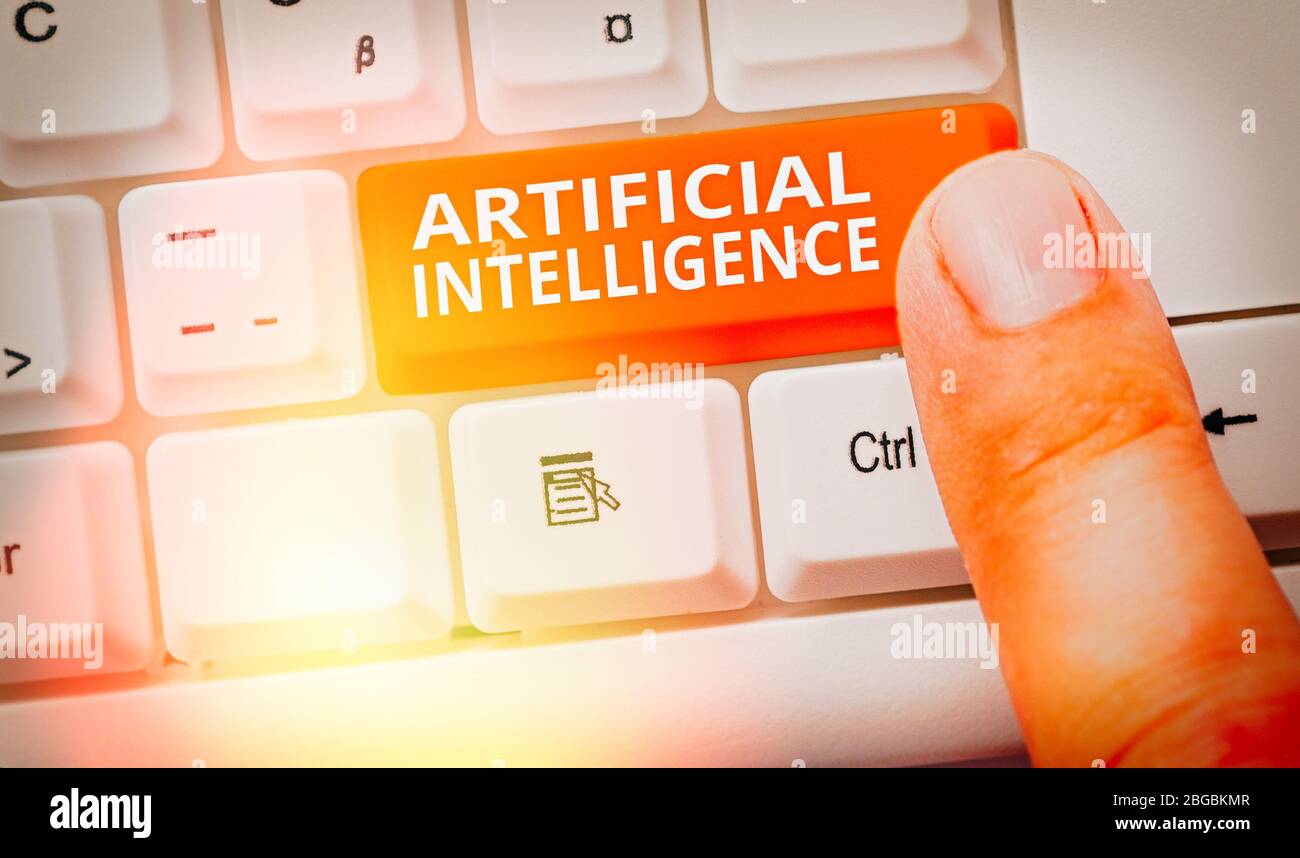 Handwriting text writing Artificial Intelligence. Conceptual photo ...