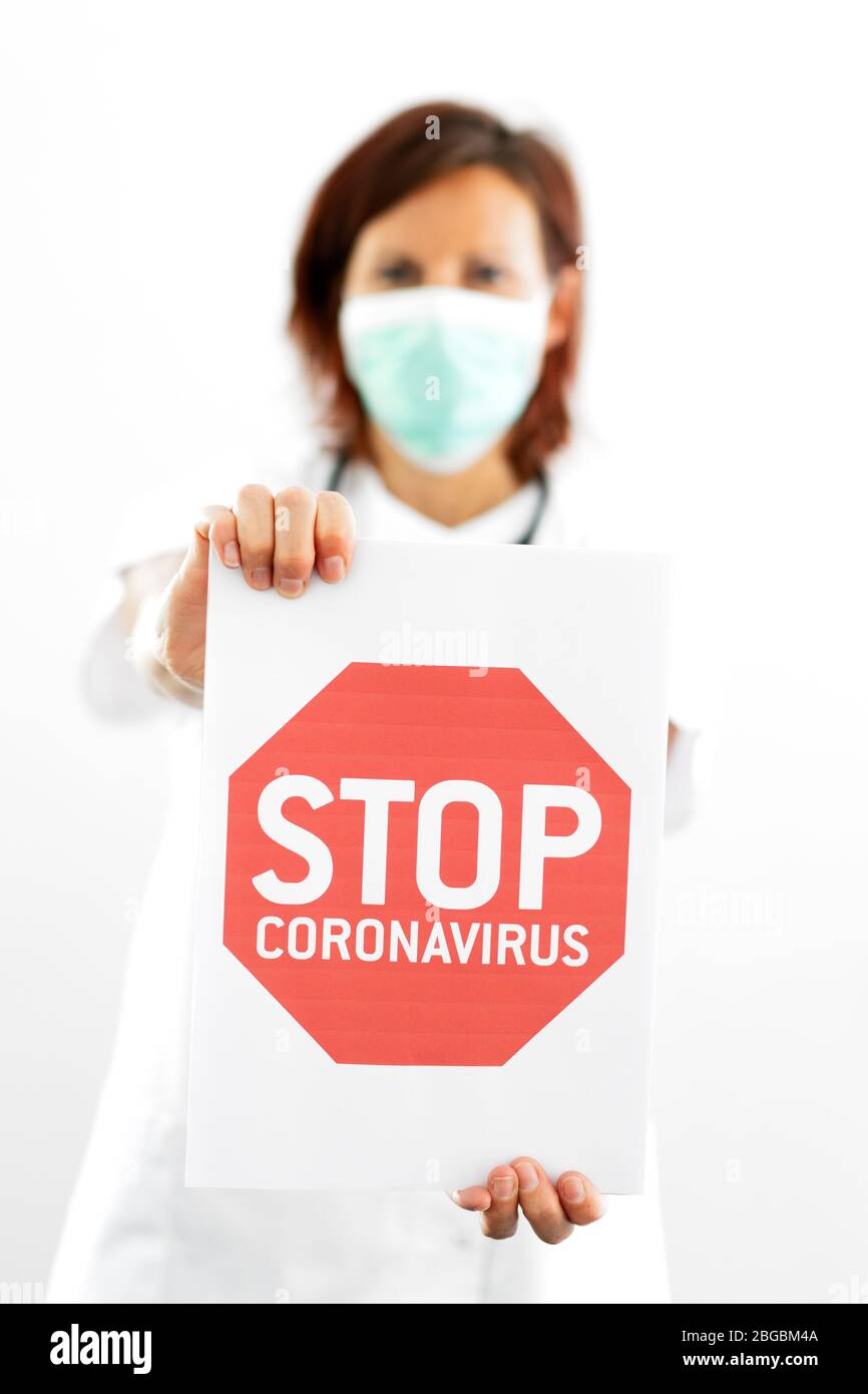 Stop hand sign nurse hi-res stock photography and images - Alamy