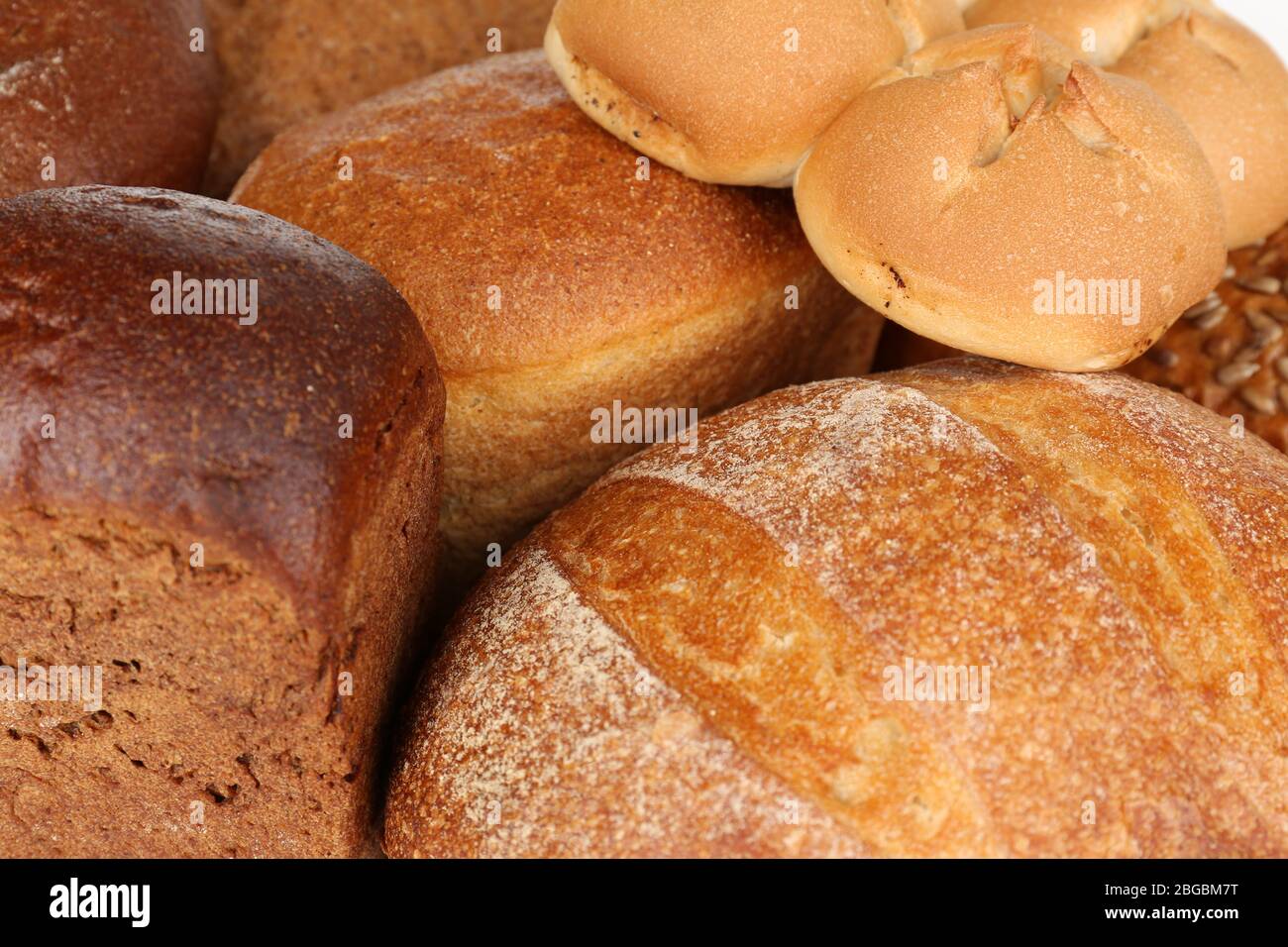 Different types of bread close up Stock Photo - Alamy