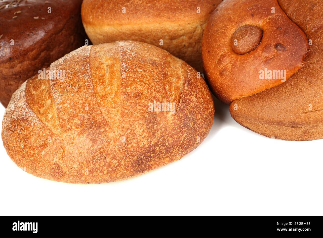 Different types of bread close up Stock Photo - Alamy