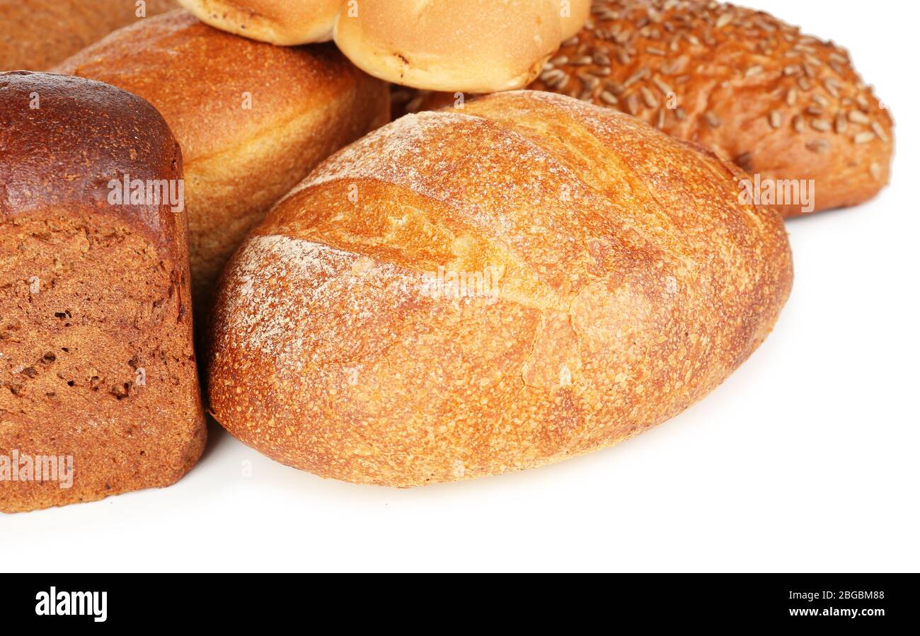 Different types of bread close up Stock Photo - Alamy