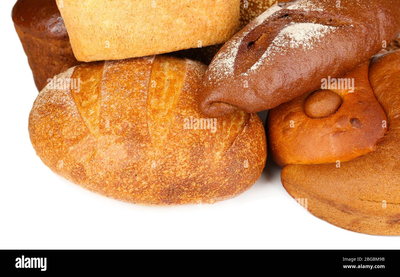 Different types of bread close up Stock Photo - Alamy