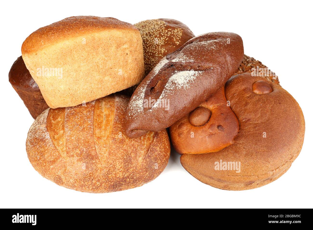 Different types of bread close up Stock Photo - Alamy