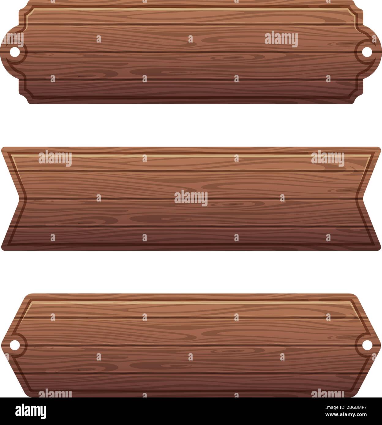 Set of various wooden banners Stock Vector Image & Art - Alamy