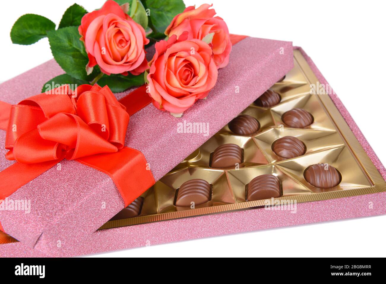 Red rose box chocolates hi-res stock photography and images - Alamy
