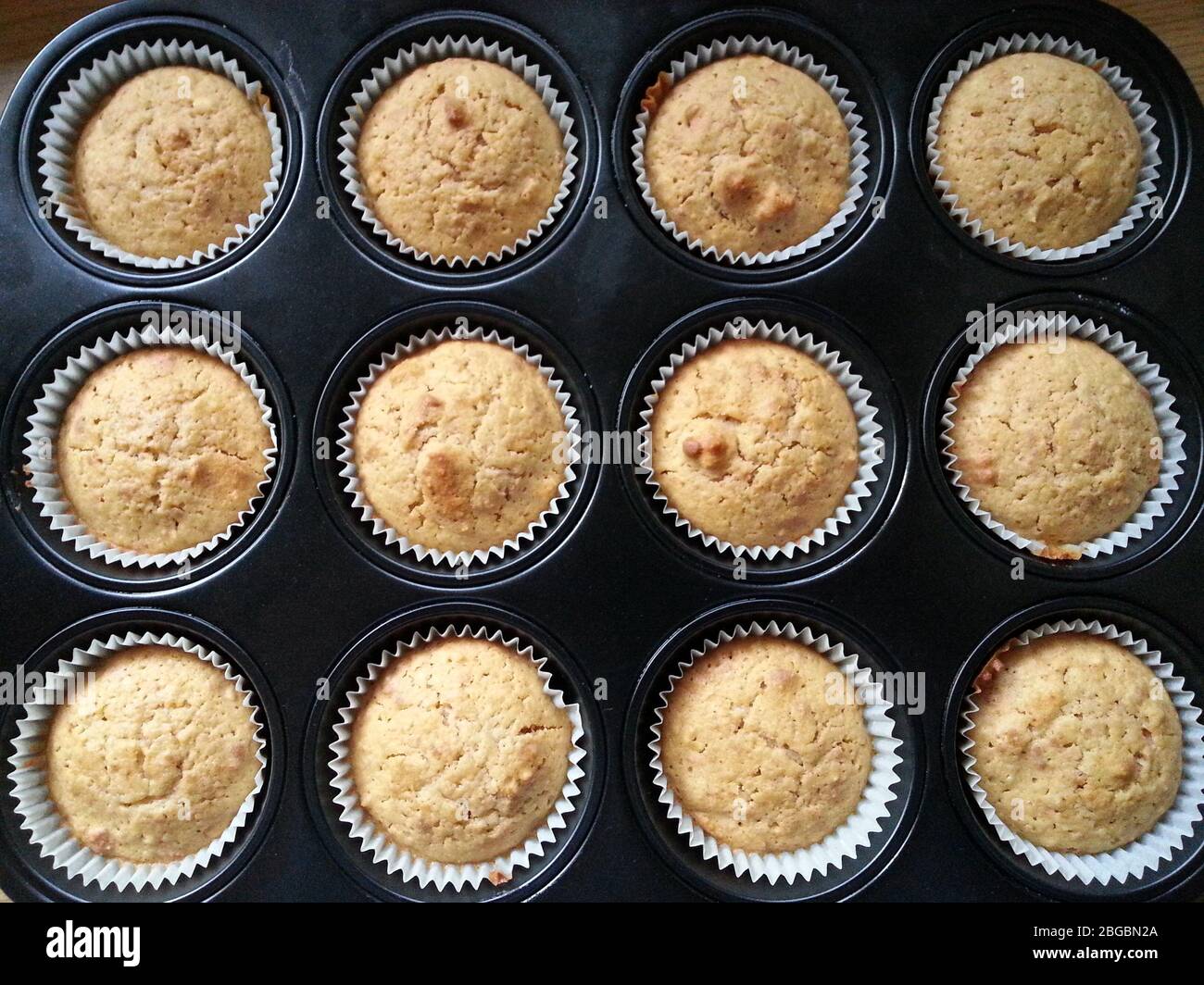 Muffins in the form photographed from above Stock Photo - Alamy