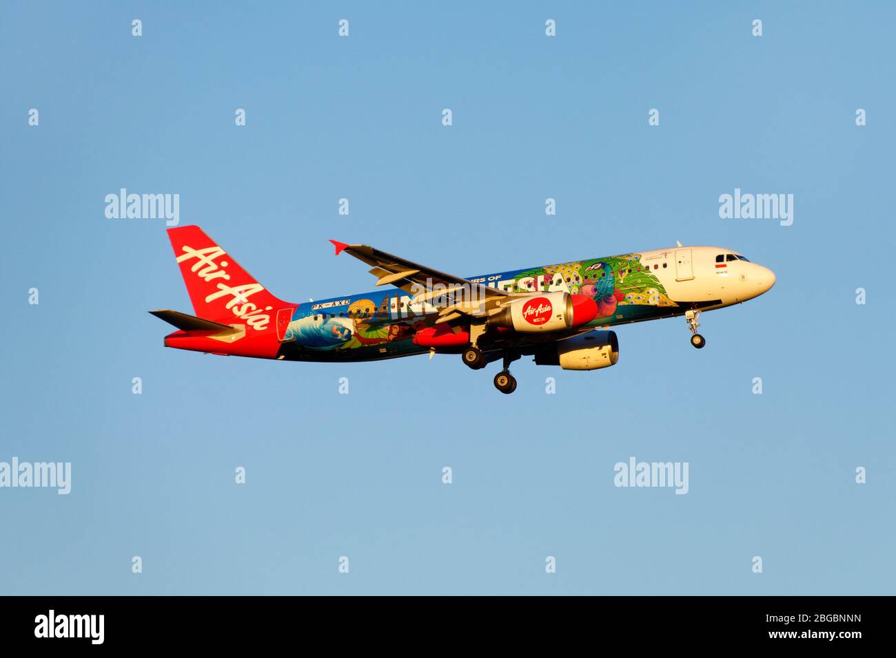 Air Asia, Airbus A320-216 on landing approach Stock Photo - Alamy