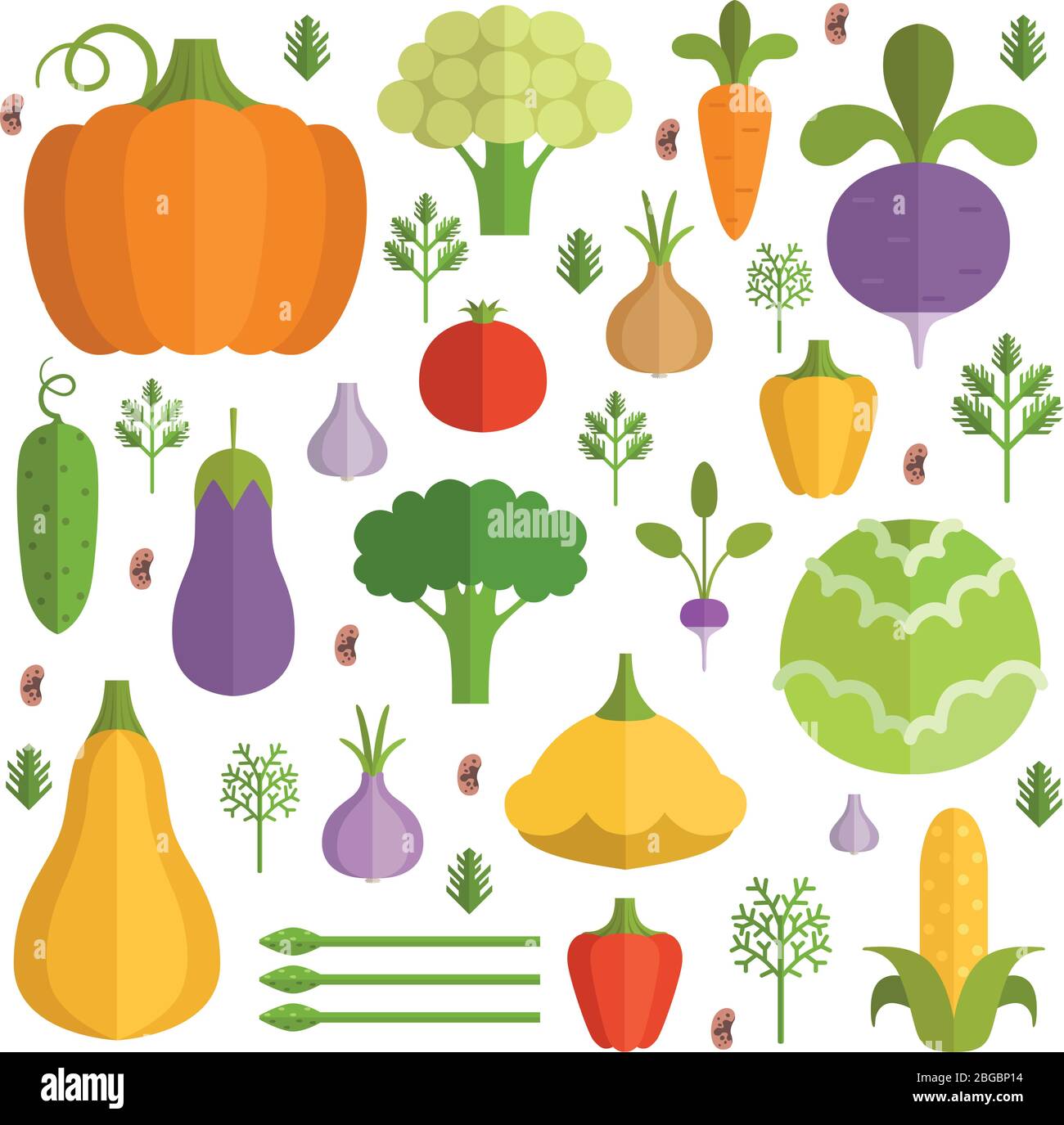 Pumpkin set in cartoon Cut Out Stock Images & Pictures - Alamy