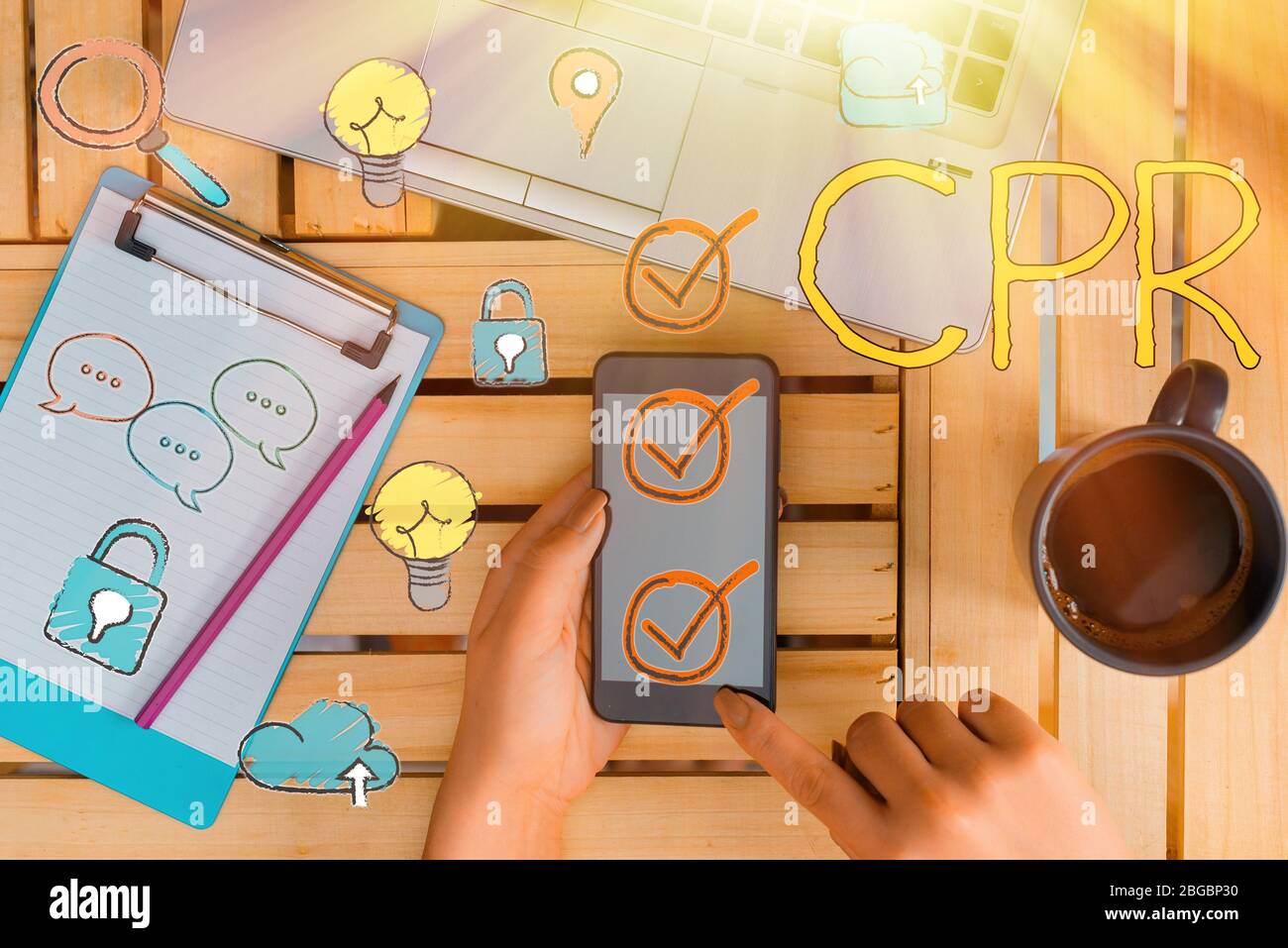 Conceptual hand writing showing Cpr. Concept meaning cardiopulmonary ...