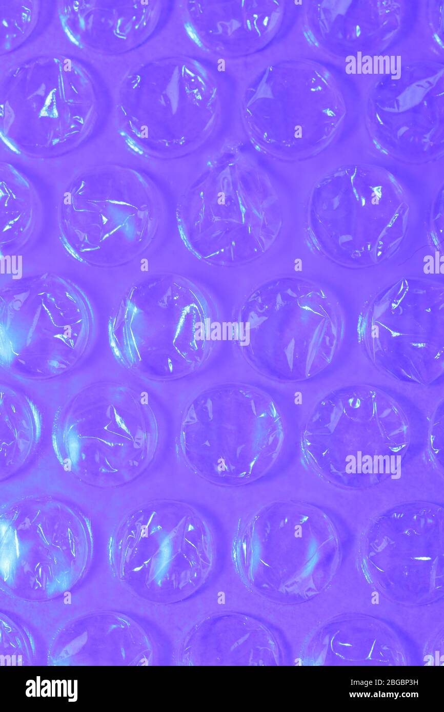 Color plastic bubble packing material, close-up Stock Photo - Alamy