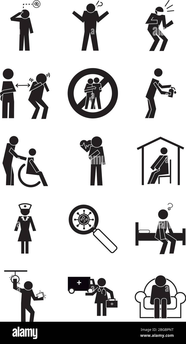bundle of health pictograms set icons Stock Vector Image & Art - Alamy