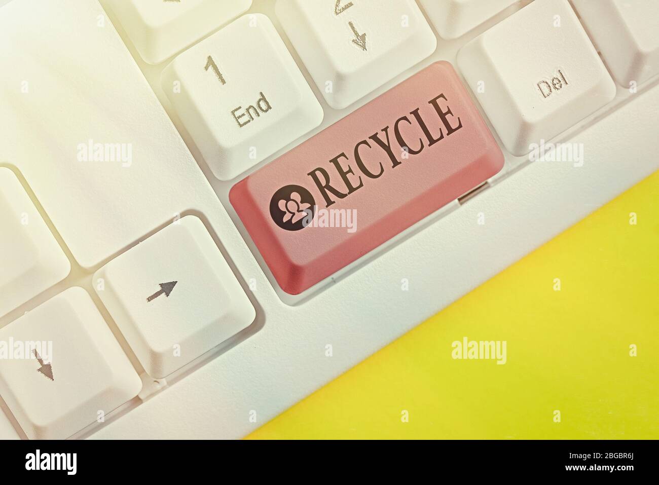 Conceptual hand writing showing Recycle. Concept meaning ocess of ...