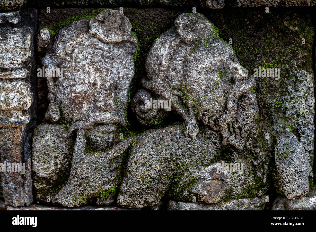 Relief Panels At Borobudur Temple, Yogyakarta, Central Java, Indonesia ...