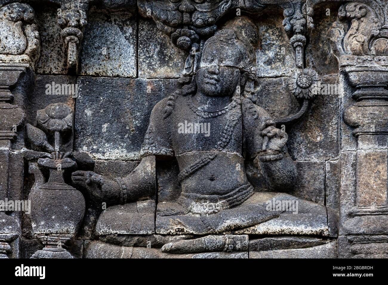 Relief Panels At Borobudur Temple, Yogyakarta, Central Java, Indonesia ...