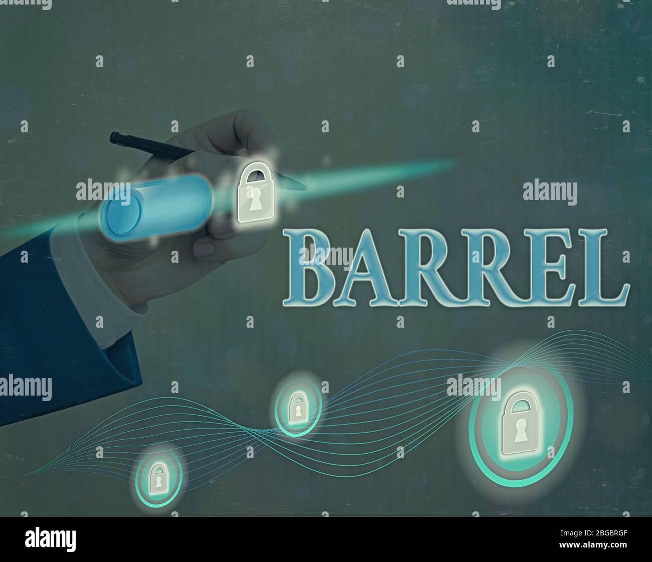 Writing note showing Barrel. Business concept for cylindrical container ...