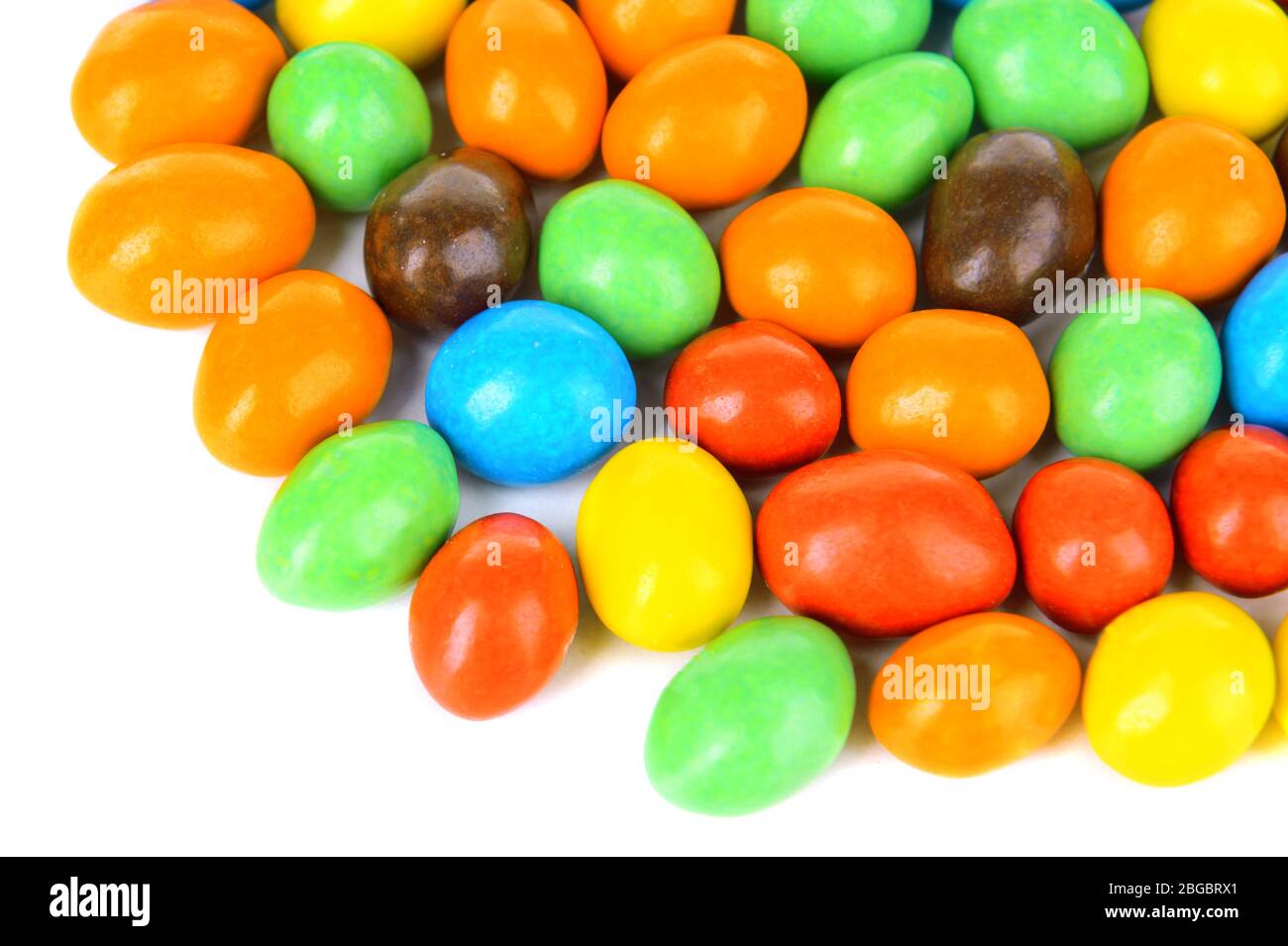 Different colorful fruit candy isolated on white Stock Photo - Alamy