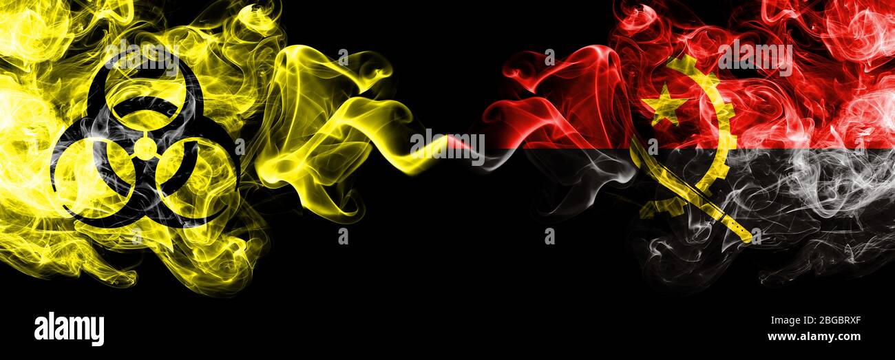 Quarantine in Angola, Angolan. Coronavirus COVID-19 lockdown. Smoky ...