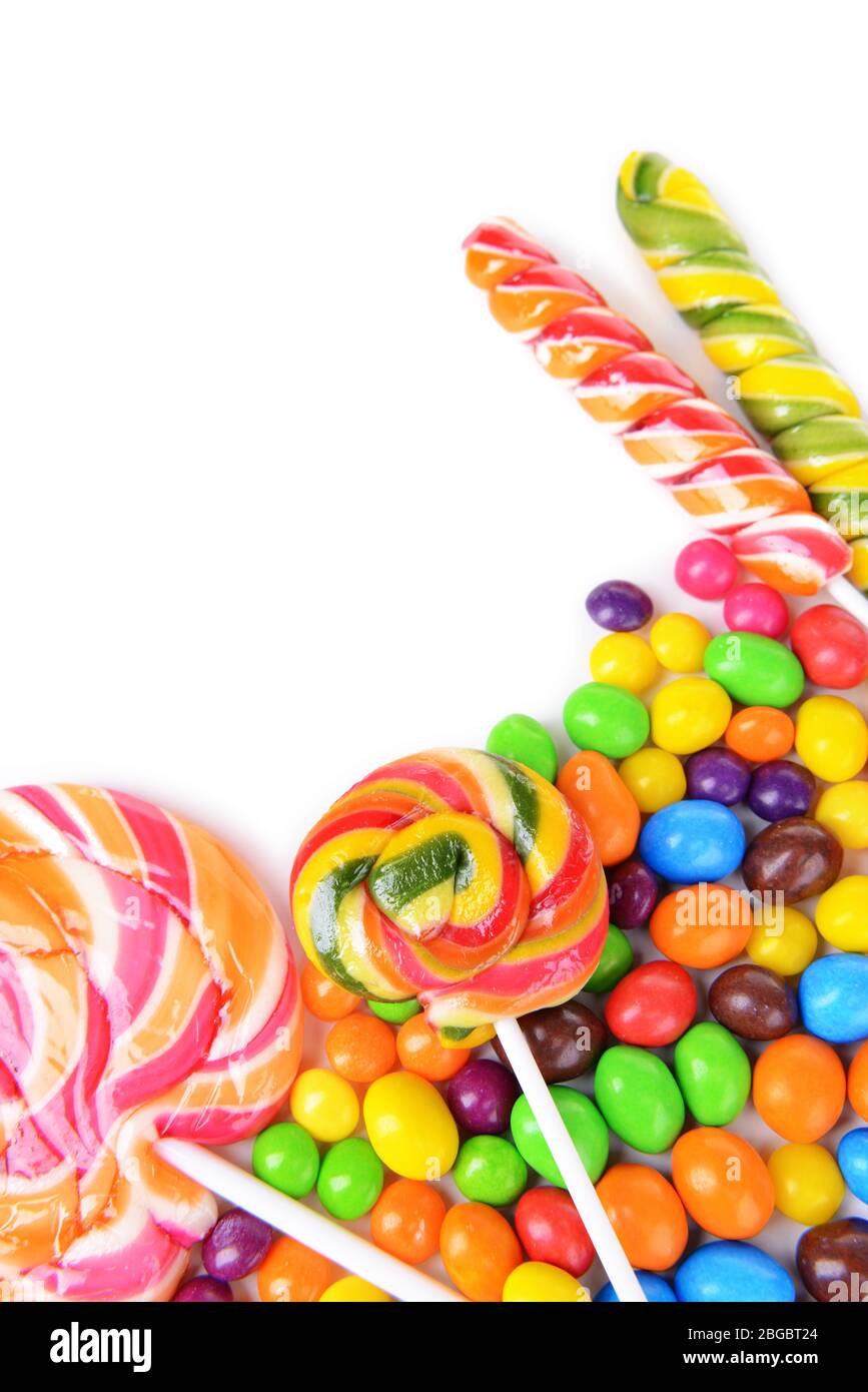 Different colorful fruit candy close-up Stock Photo - Alamy