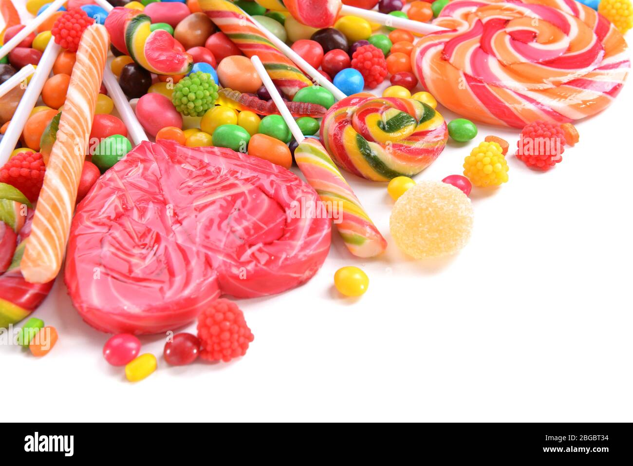 Different colorful fruit candy close-up Stock Photo - Alamy