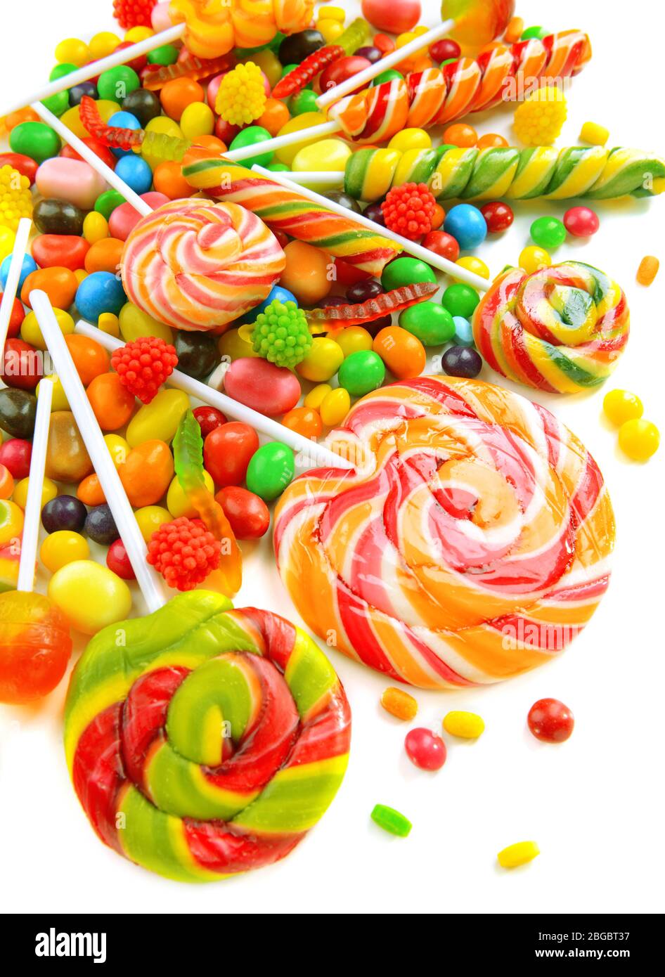 Different colorful fruit candy close-up Stock Photo - Alamy
