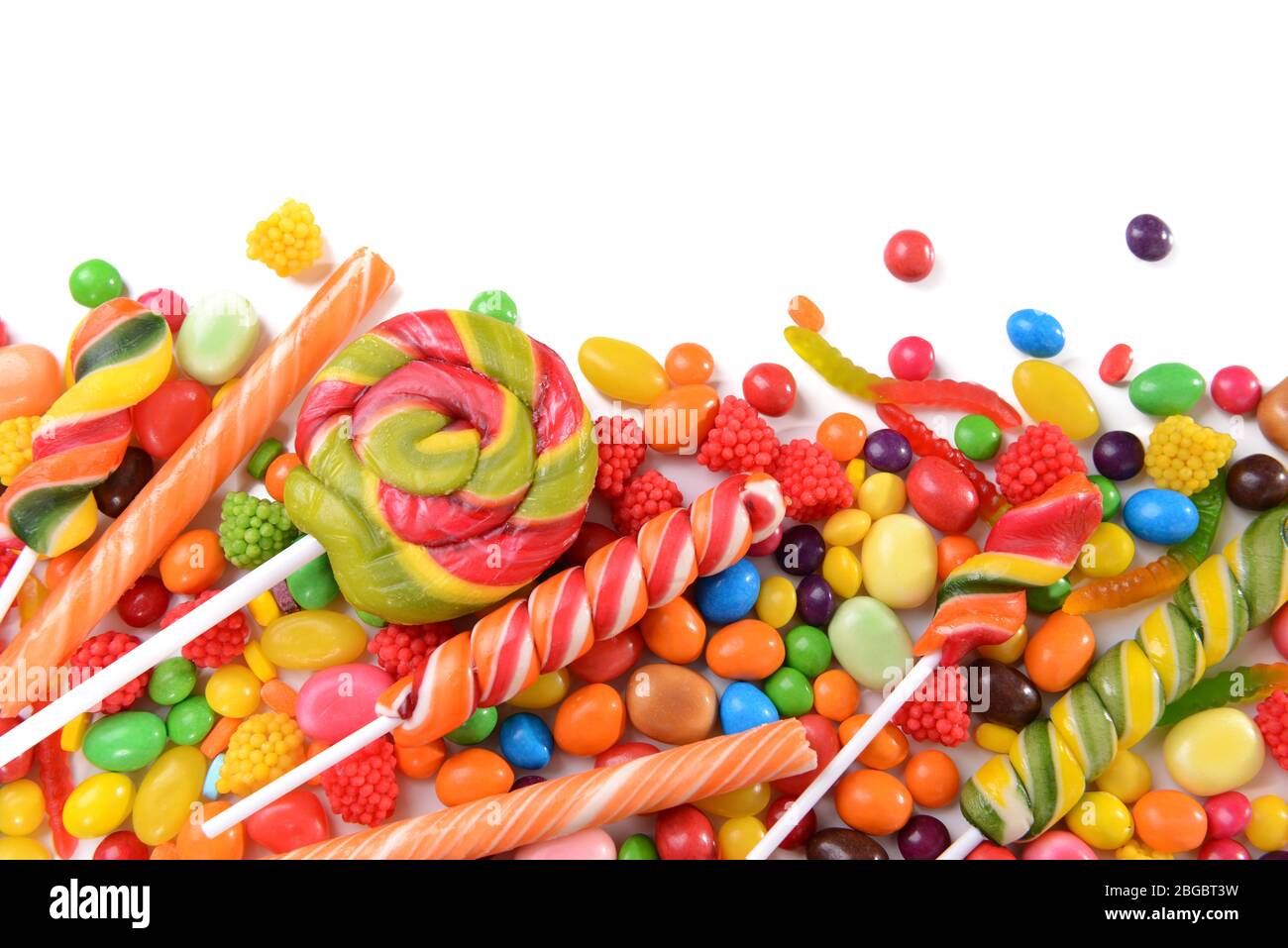 Different colorful fruit candy close-up Stock Photo - Alamy