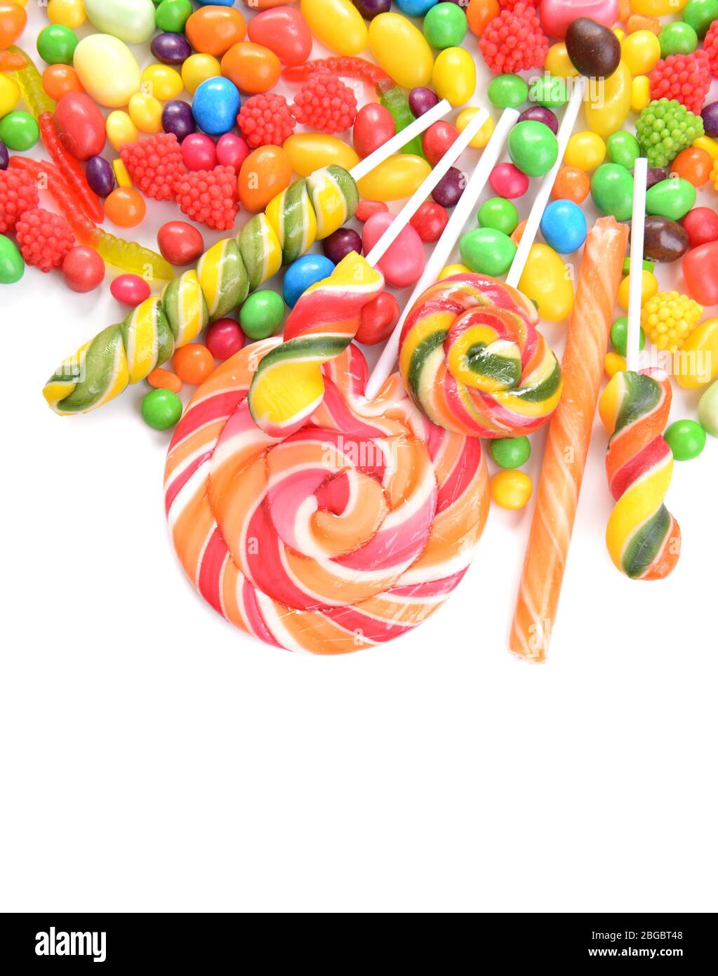 Different colorful fruit candy close-up Stock Photo - Alamy