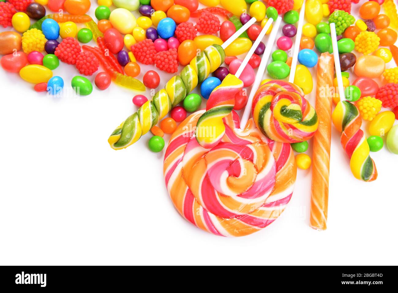 Different colorful fruit candy close-up Stock Photo - Alamy