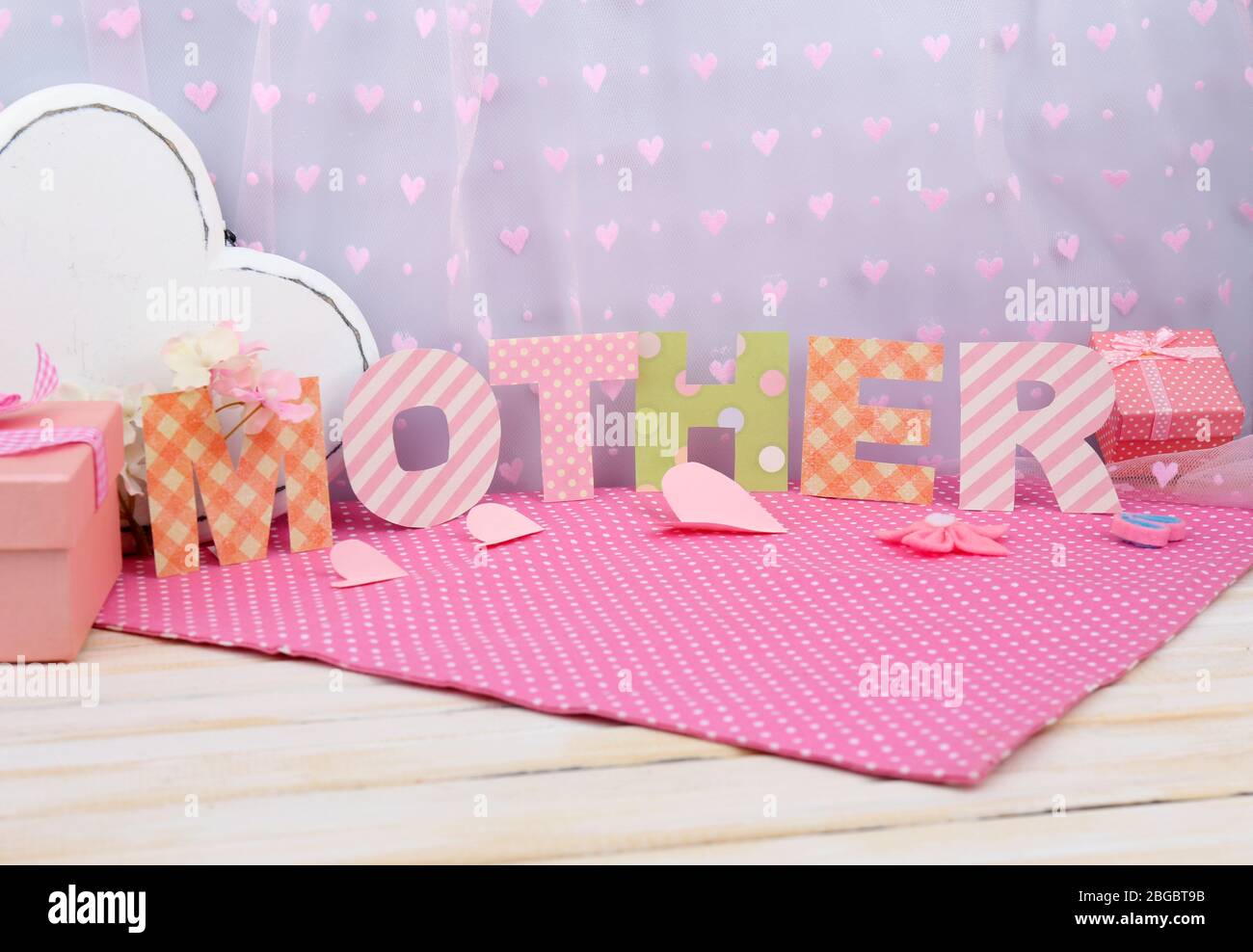 Mother- lettering of handmade paper letters Stock Photo - Alamy