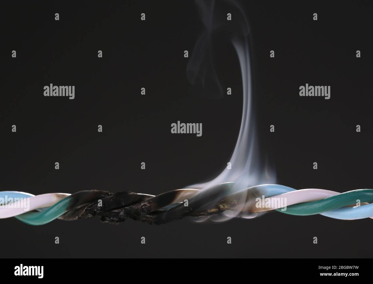 Burnt electrical cable isolated hi-res stock photography and images - Alamy