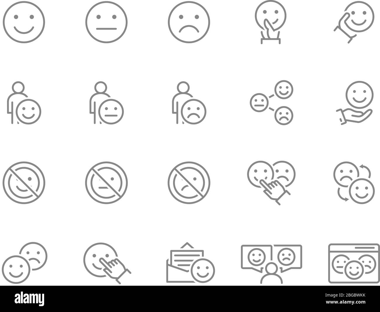 Sad emoji icons Black and White Stock Photos & Images - Alamy