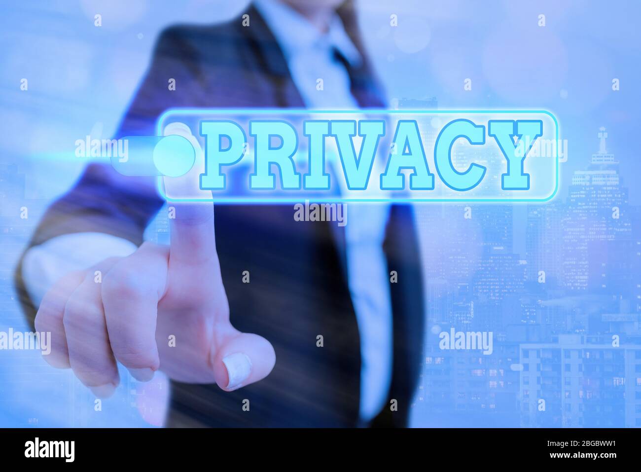 Conceptual hand writing showing Privacy. Concept meaning Right to keep ...