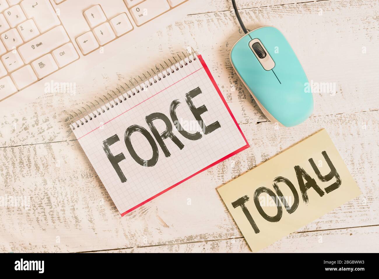 Writing note showing Force. Business concept for strength or energy as ...