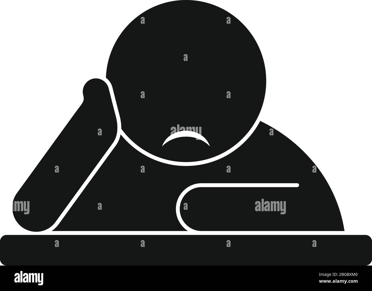 Depression icon. Simple illustration of depression vector icon for web ...