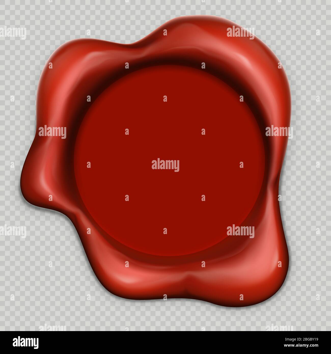 Realistic 3d wax stamp isolaed on transparent background. EPS 10 vector ...