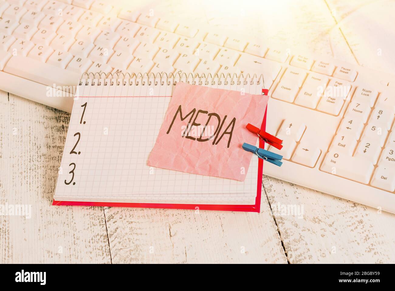 Handwriting text writing Media. Conceptual photo the main means of mass ...