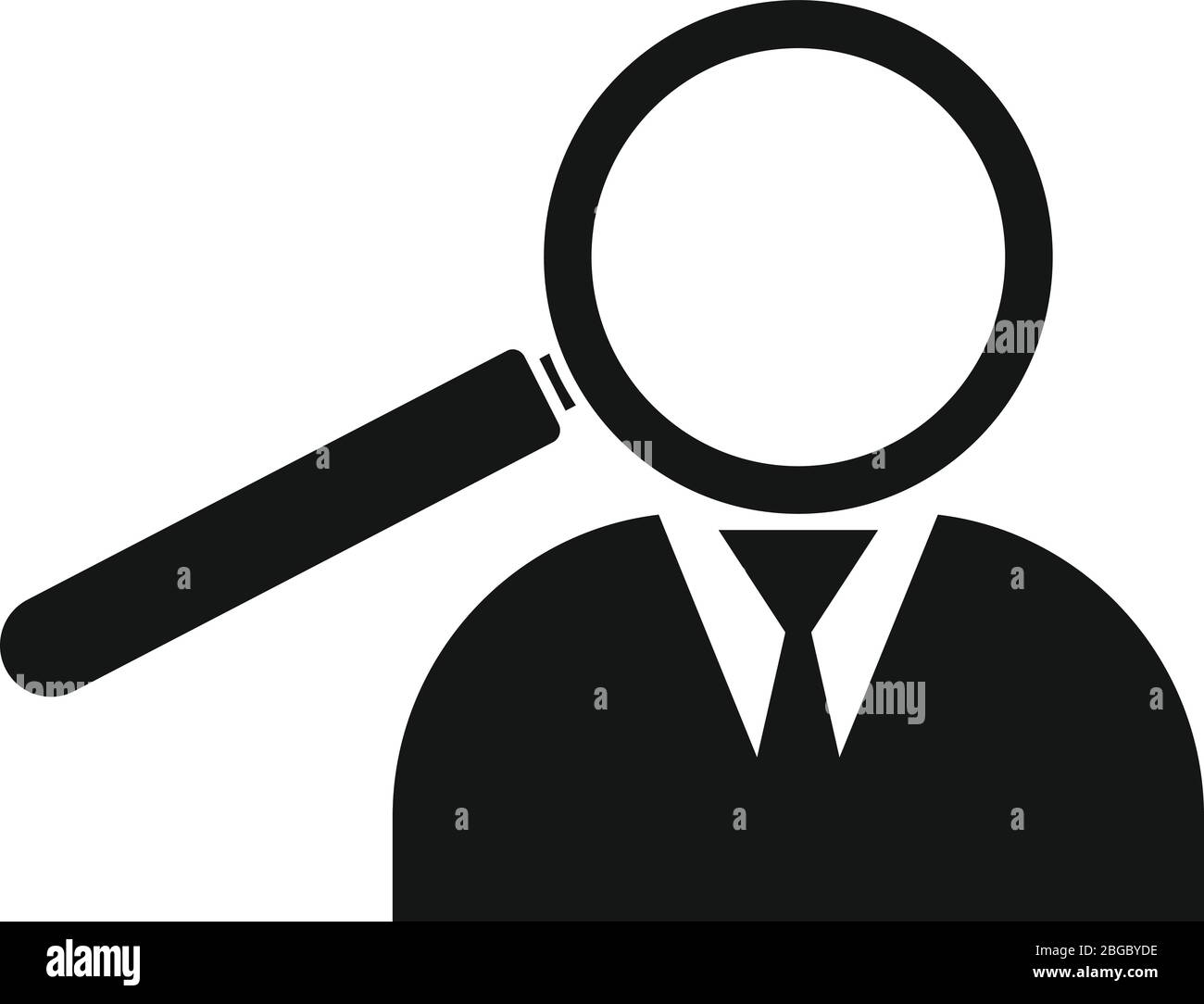 Find right office worker icon. Simple illustration of find right office ...