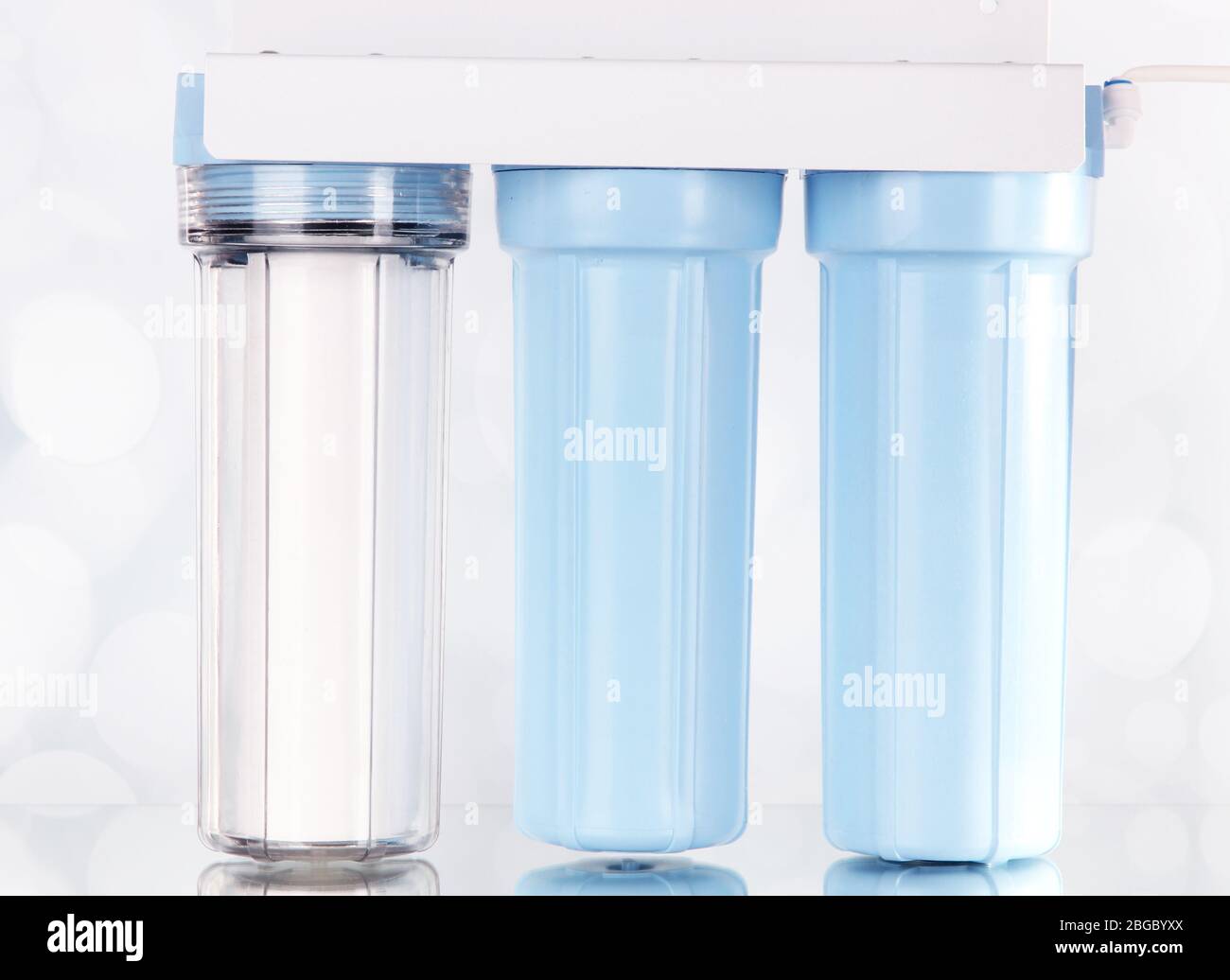 Filter system for water treatment on bright background Stock Photo - Alamy