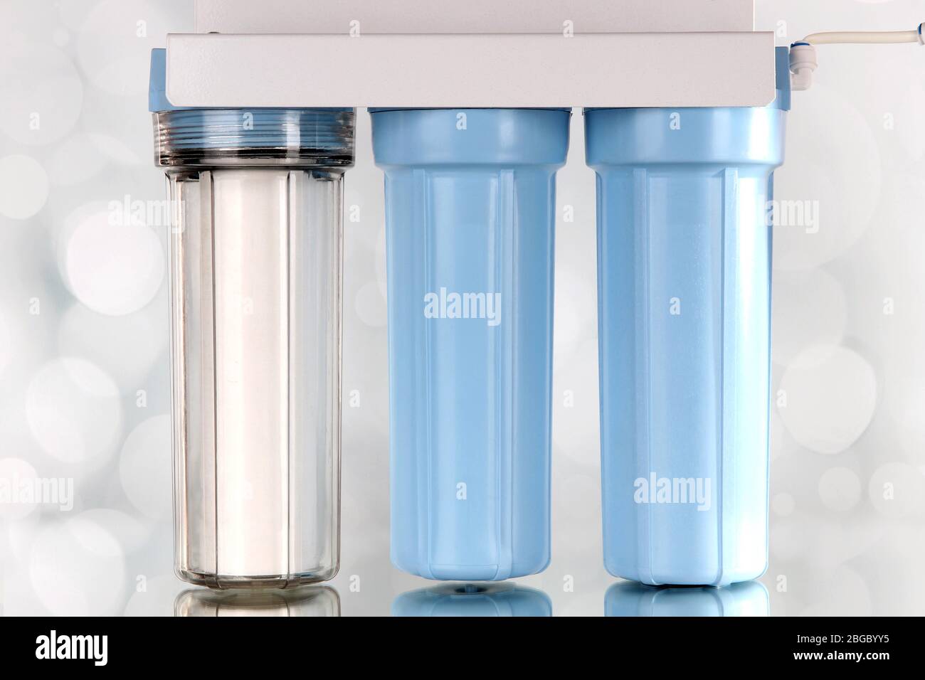 Filter system for water treatment on bright background Stock Photo - Alamy