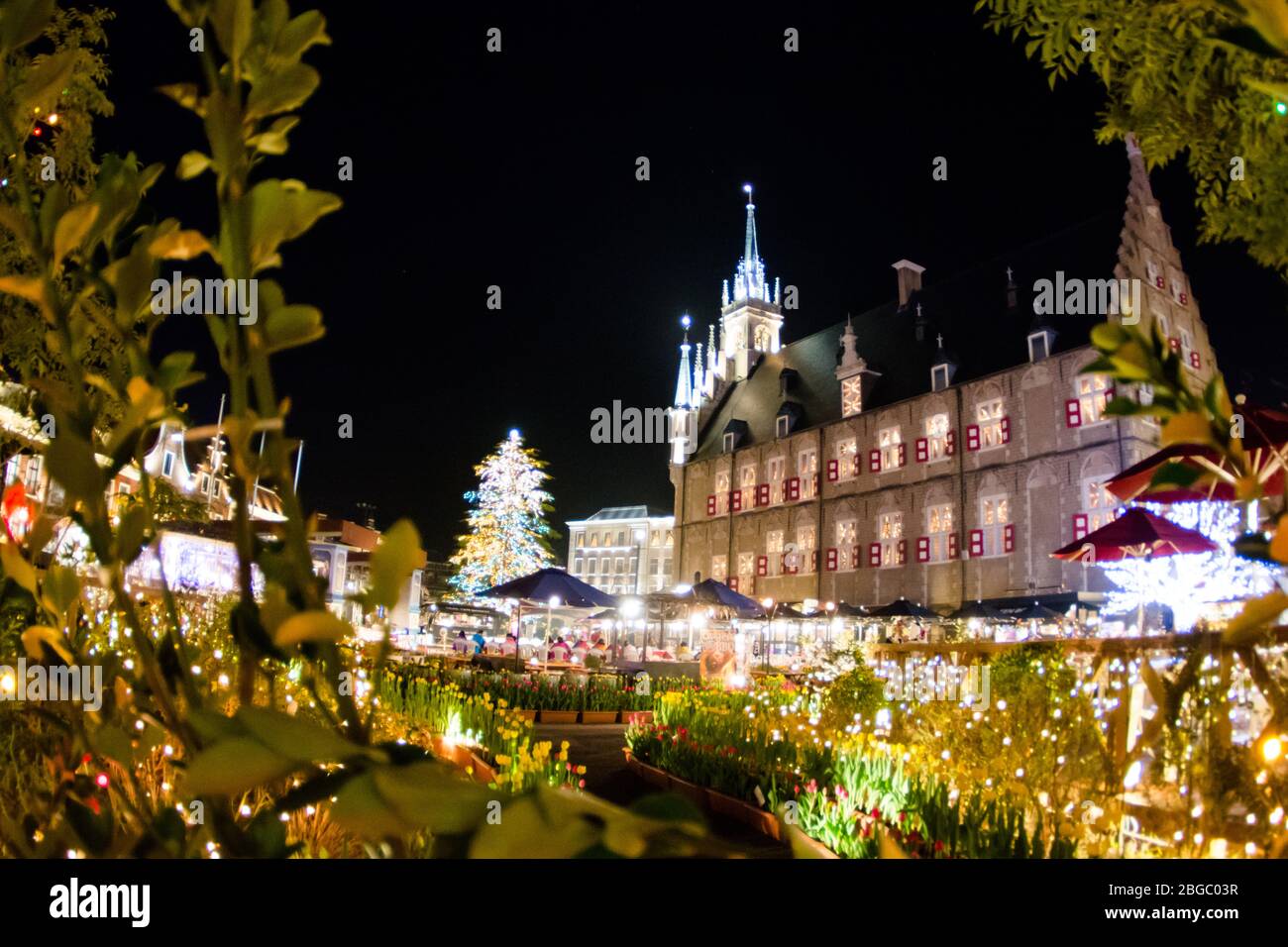 NAGASAKI, JAPAN - April 29, 2019 : Huis Ten Bosch is a theme park in ...