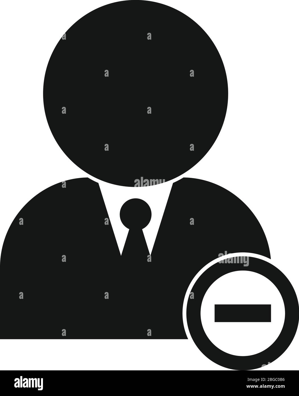Business unemployed man icon. Simple illustration of business ...