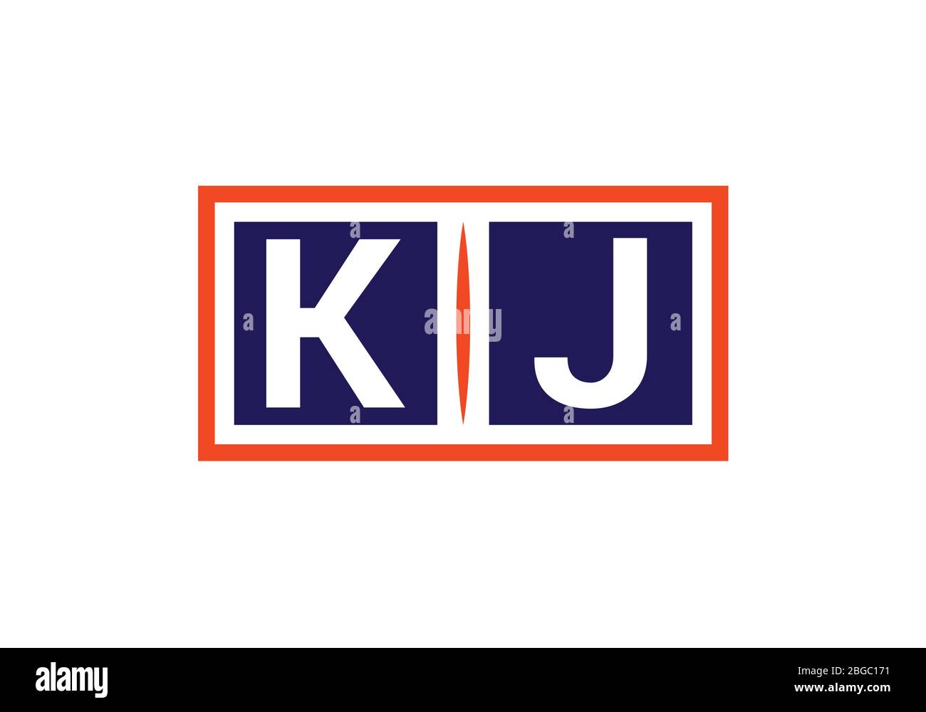 Initial Monogram Letter K J Logo Design Vector Template. KJ Letter Logo ...